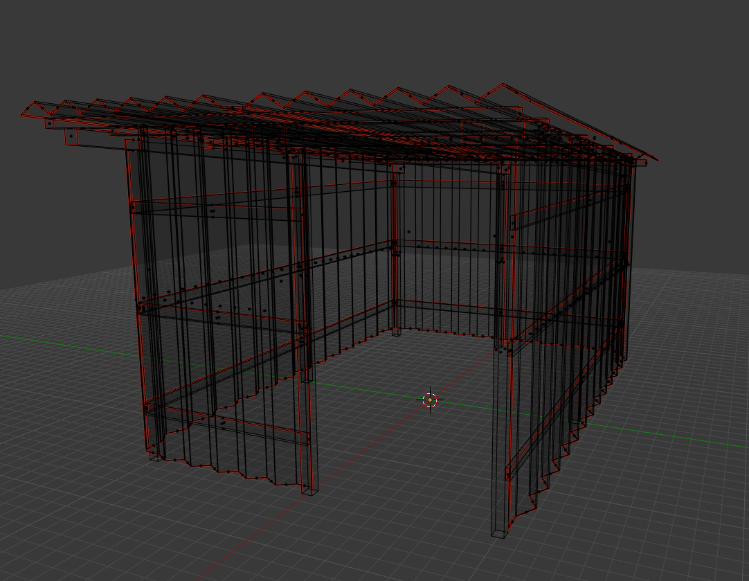 3d 3ds old metal shack