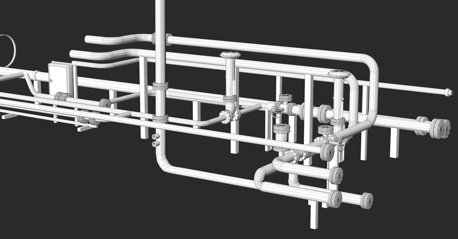 3d dxf pipes