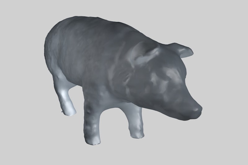 3d pig base mesh