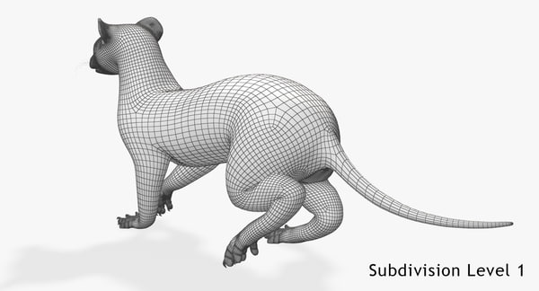 3d rigged marten fur animation