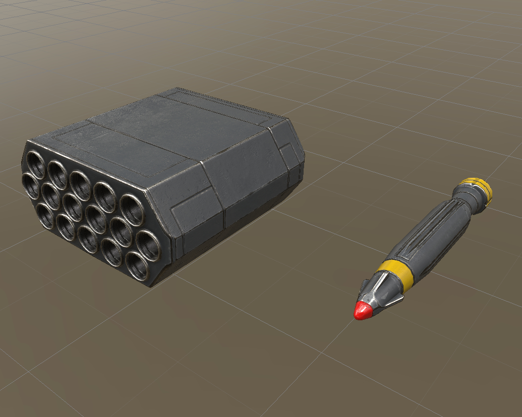 3d model rocket battery air