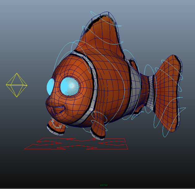 3d clown fish model