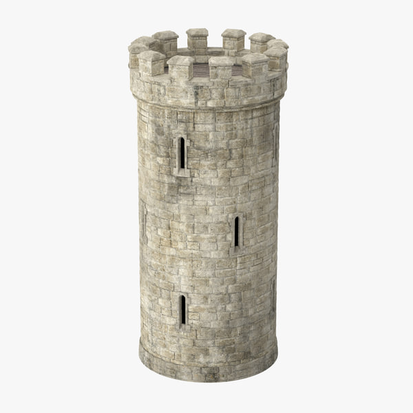 3d castle turrets model