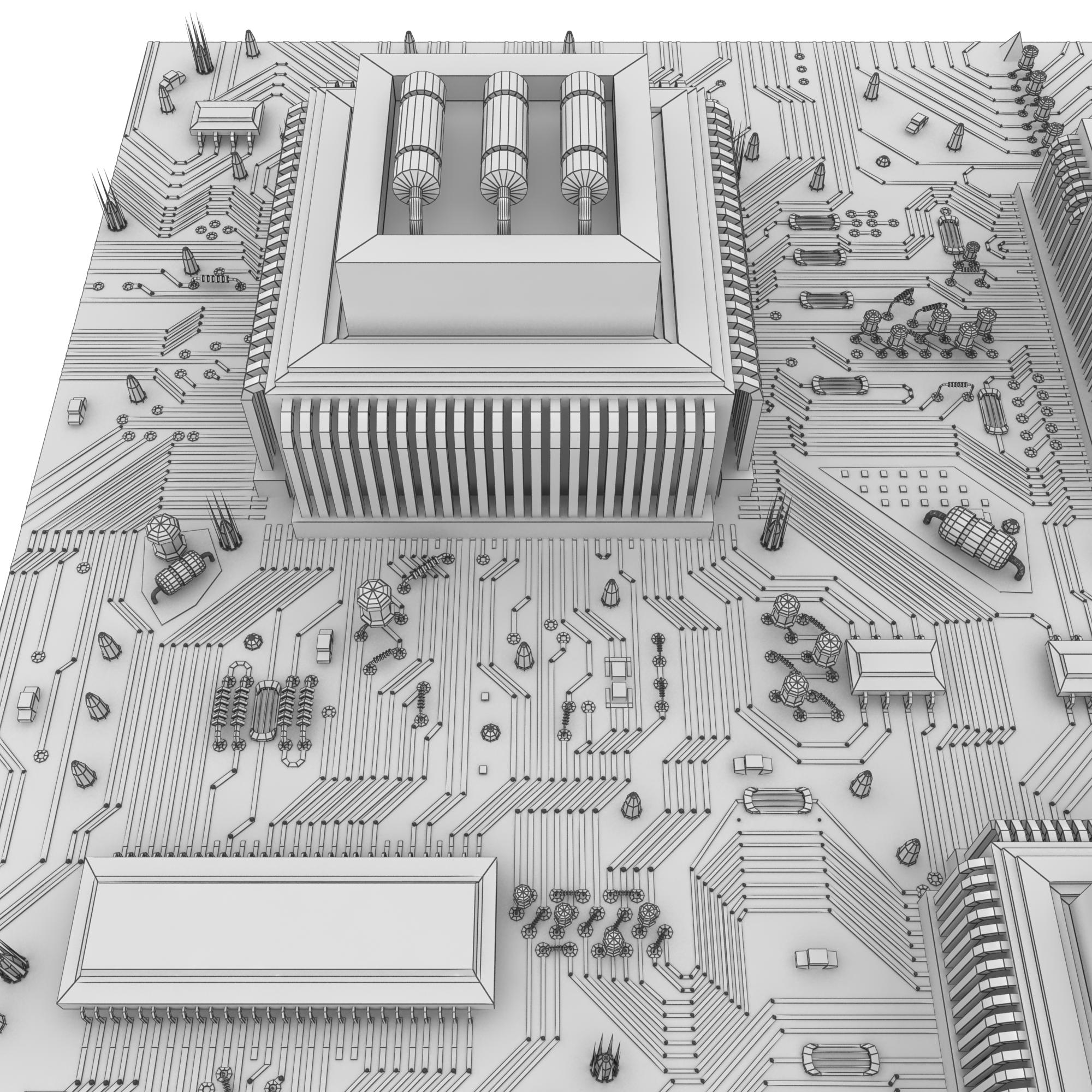 new circuit board 3d model