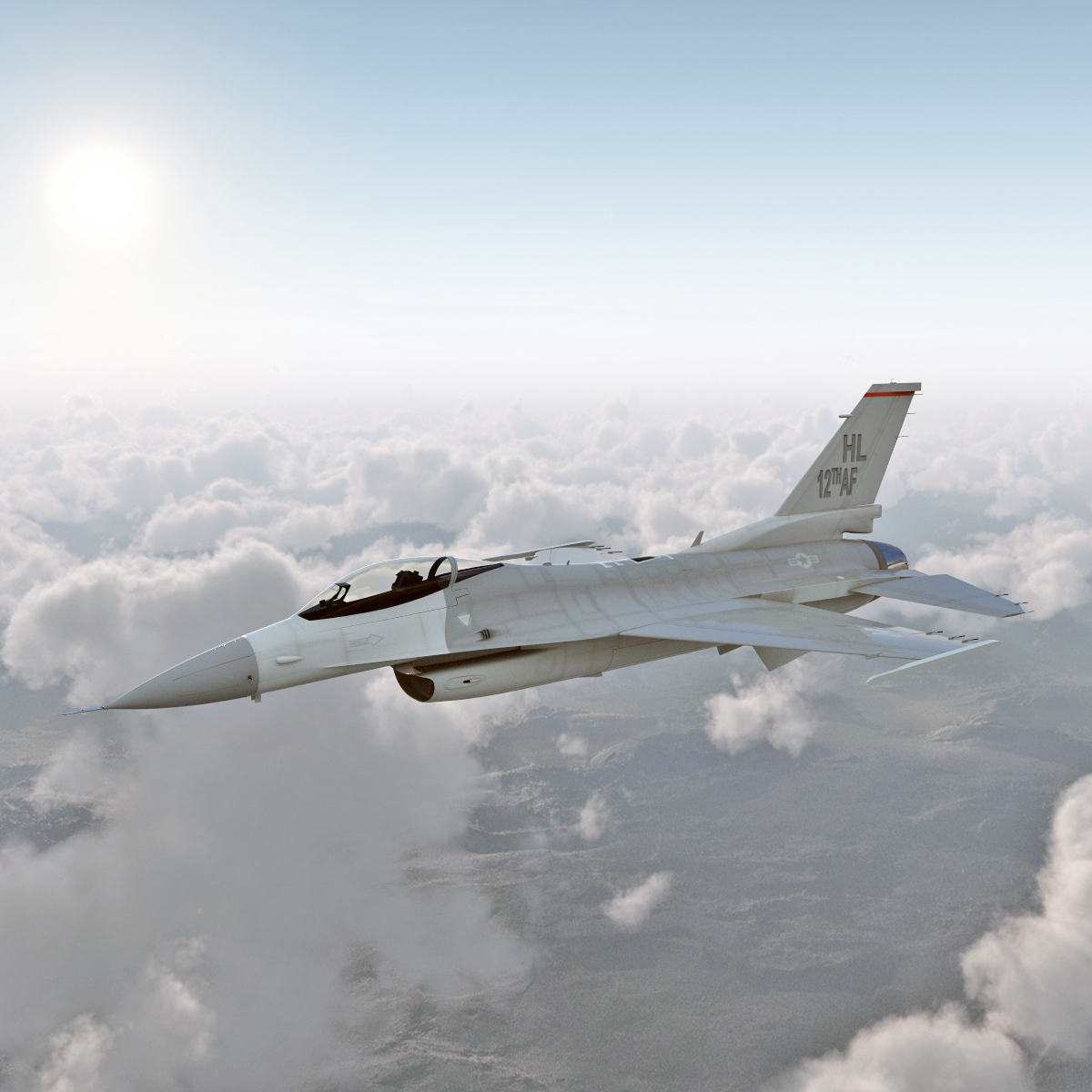 3d fighter f-16 fighting falcon