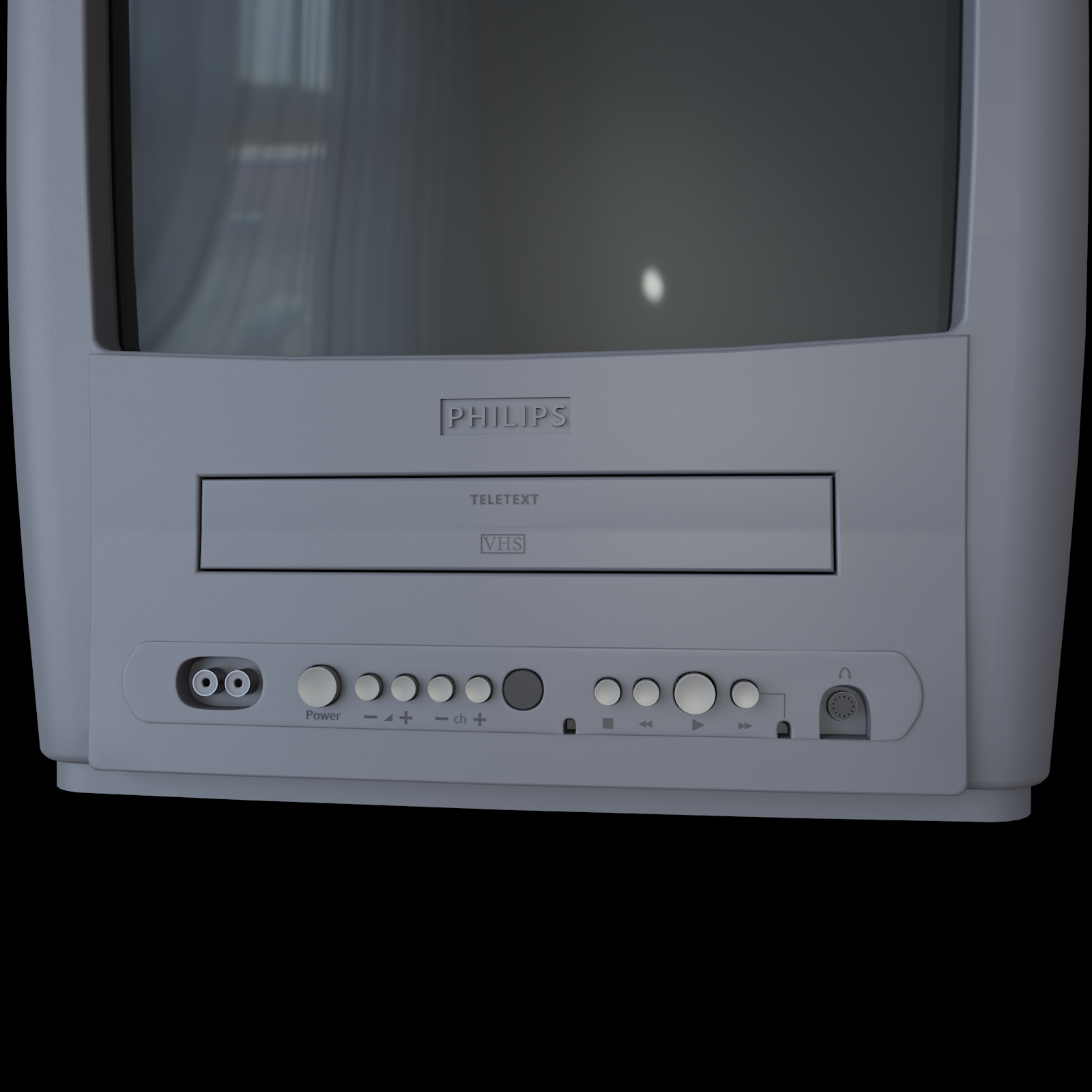 3d model old crt tv