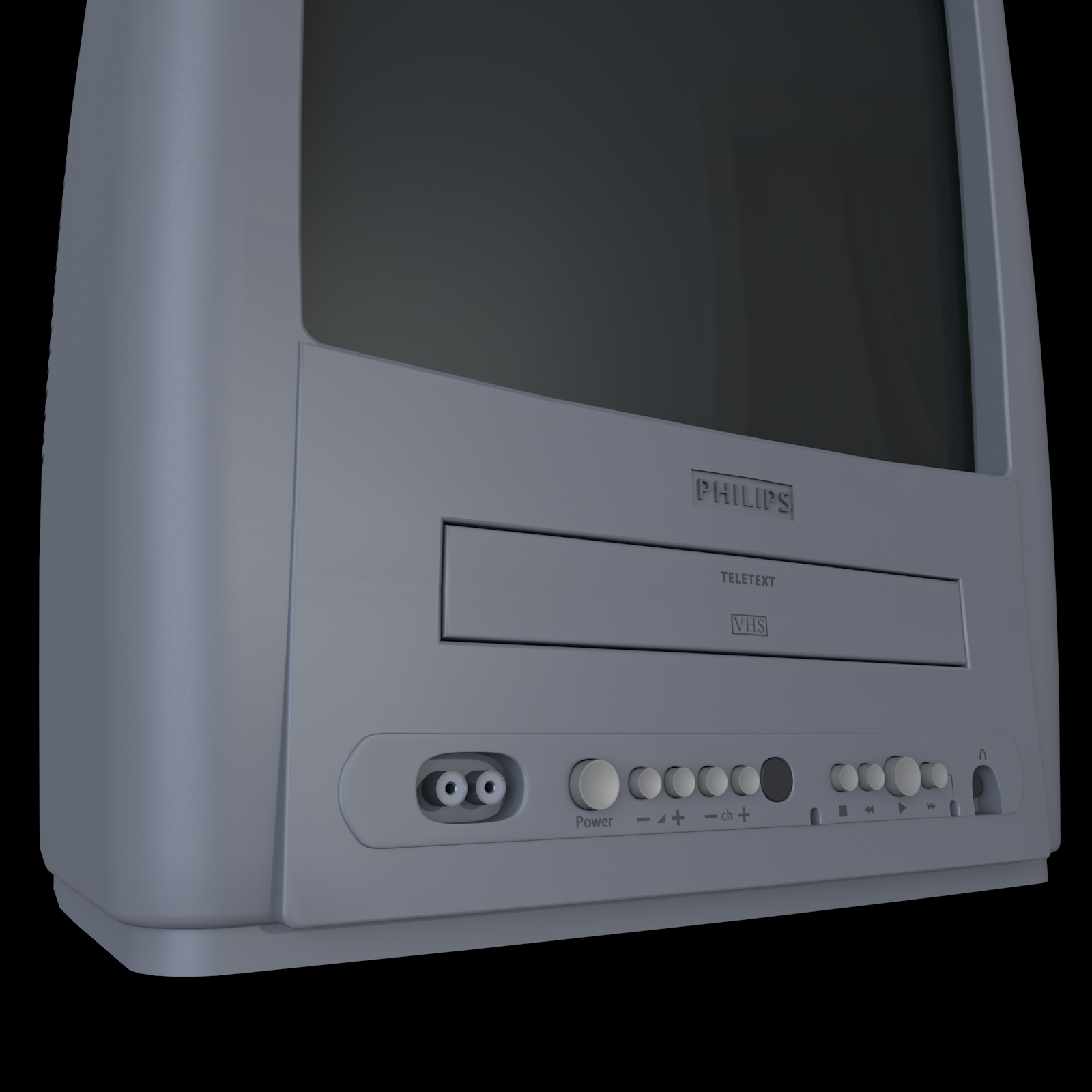 3d model old crt tv
