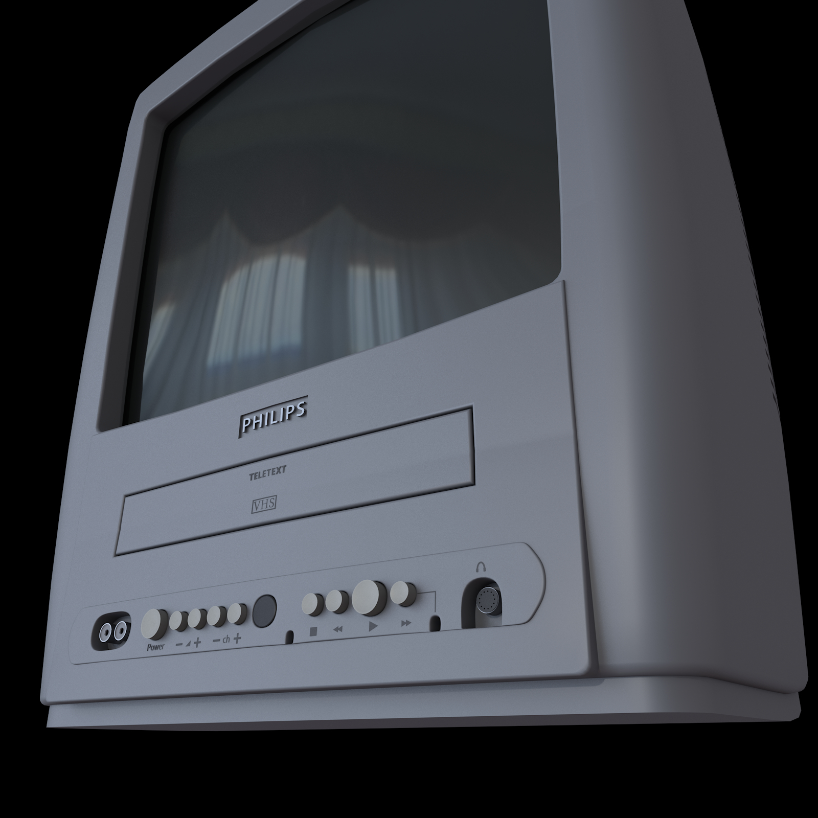 3d model old crt tv