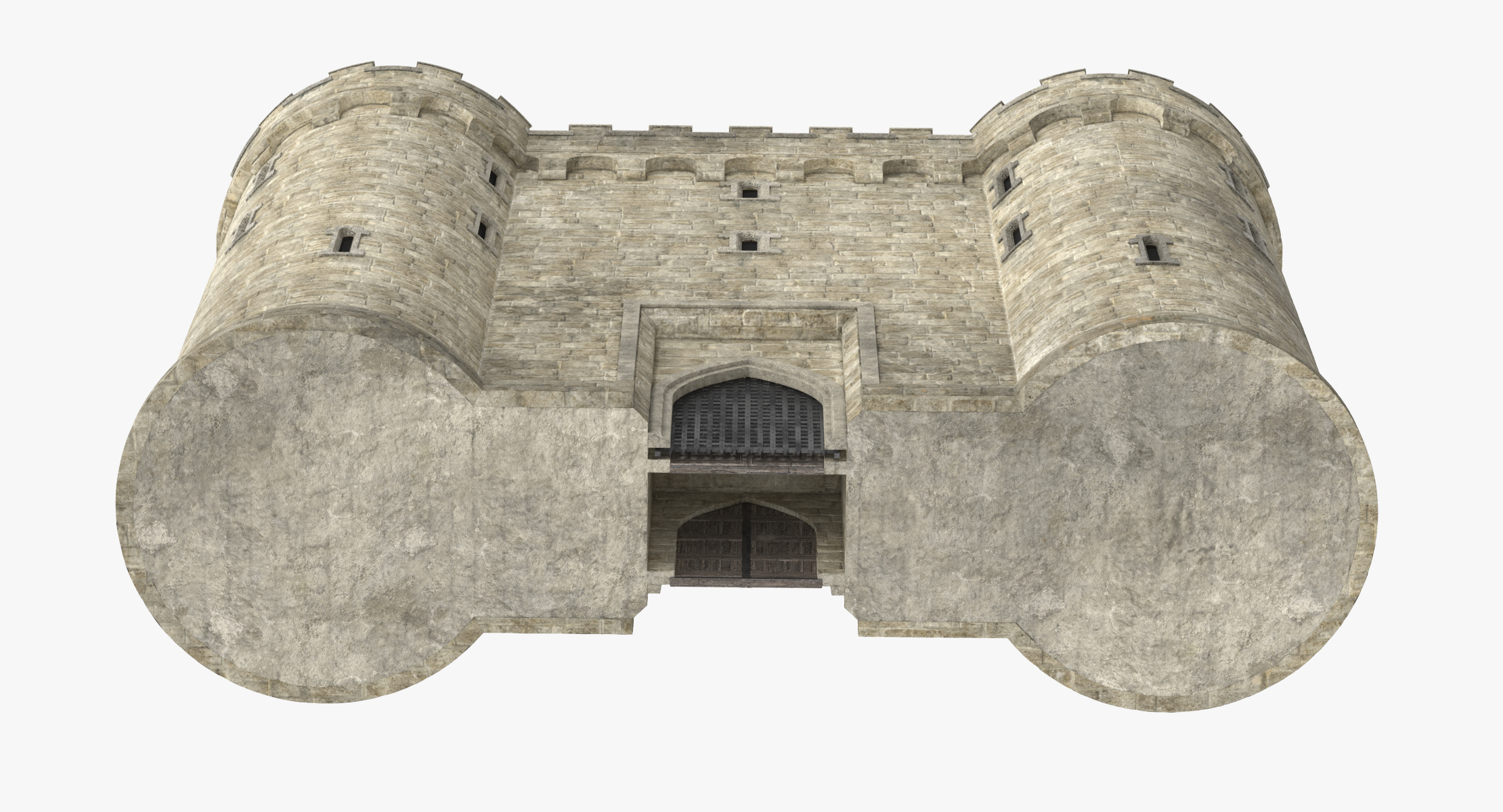 gatehouse portcullis 02 3d c4d