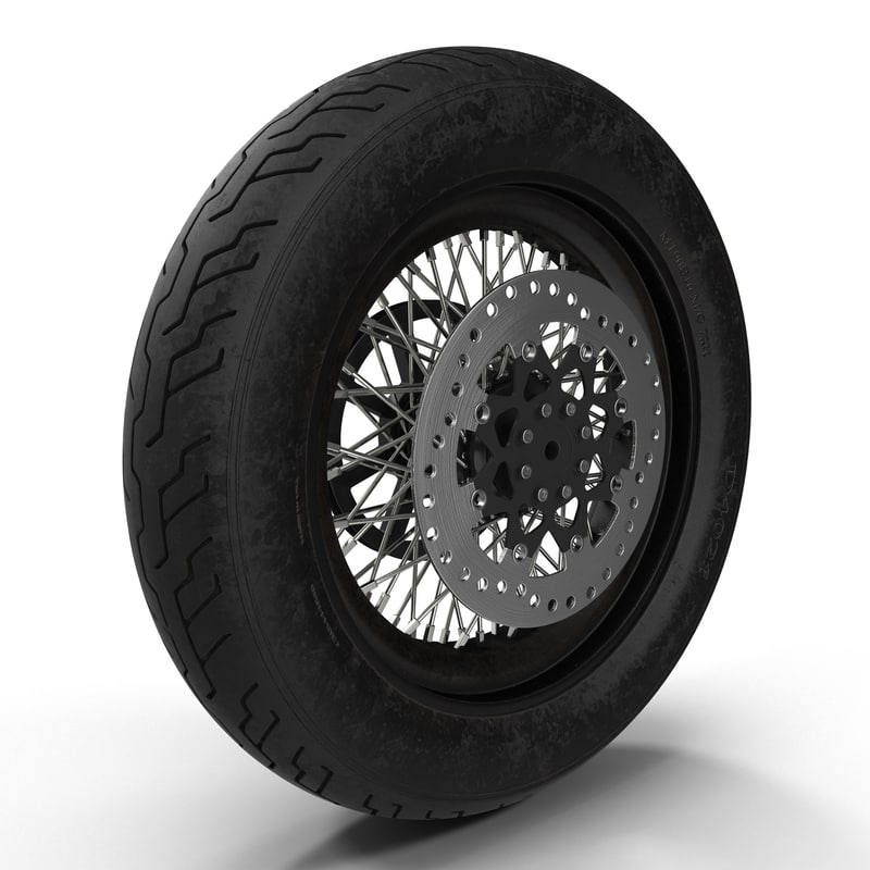 3d motorcycle wheel model