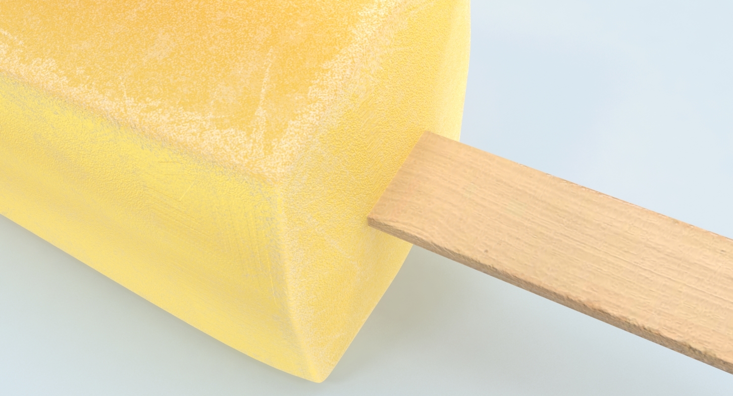 3d yellow popsicle