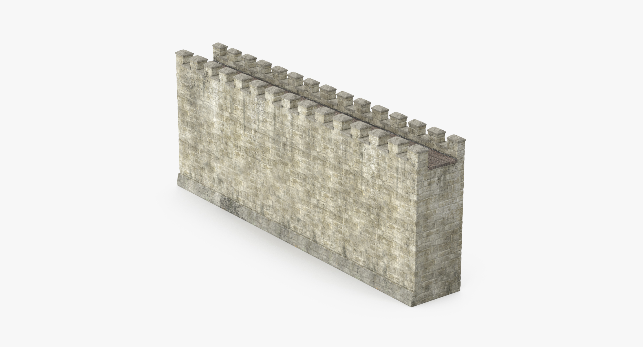 3d model wall section 01