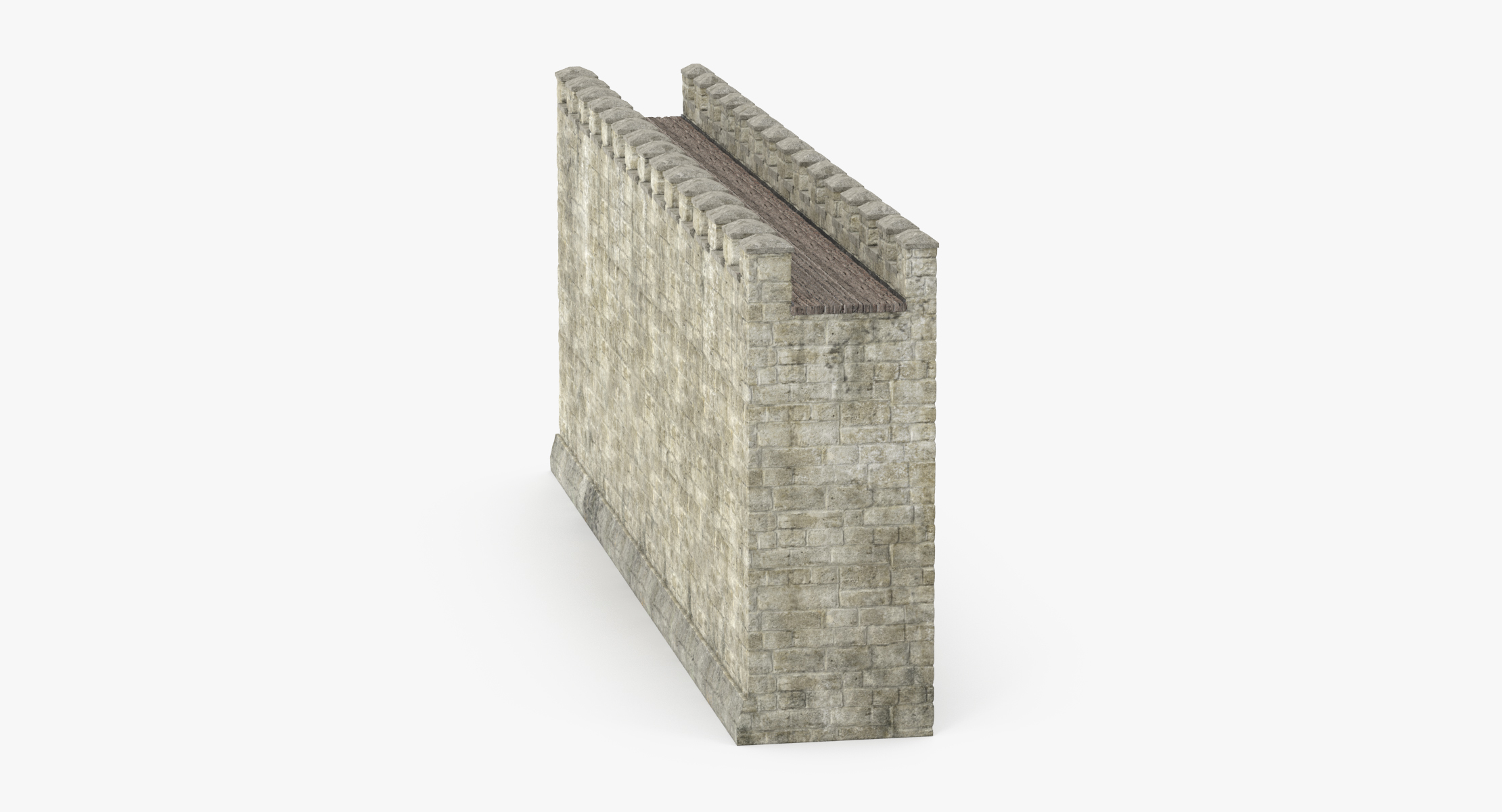 3d model wall section 01