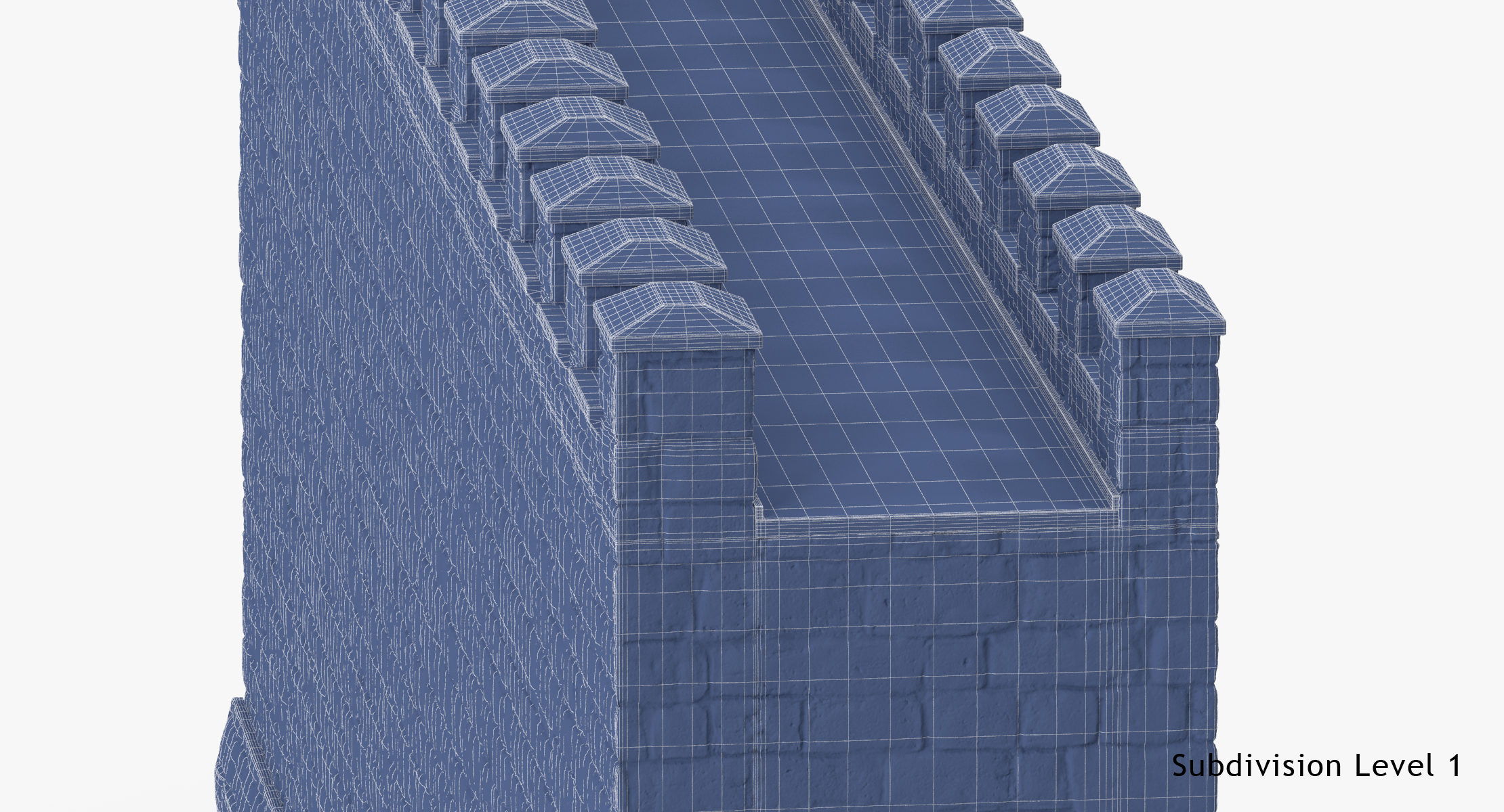 3d model wall section 01