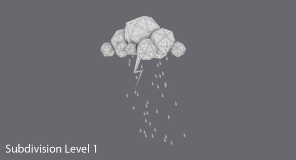 3d cloud storm lightning