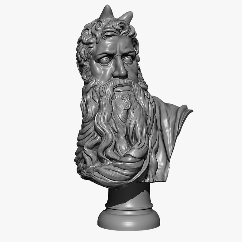 3d model moses michelangelo buonarroti