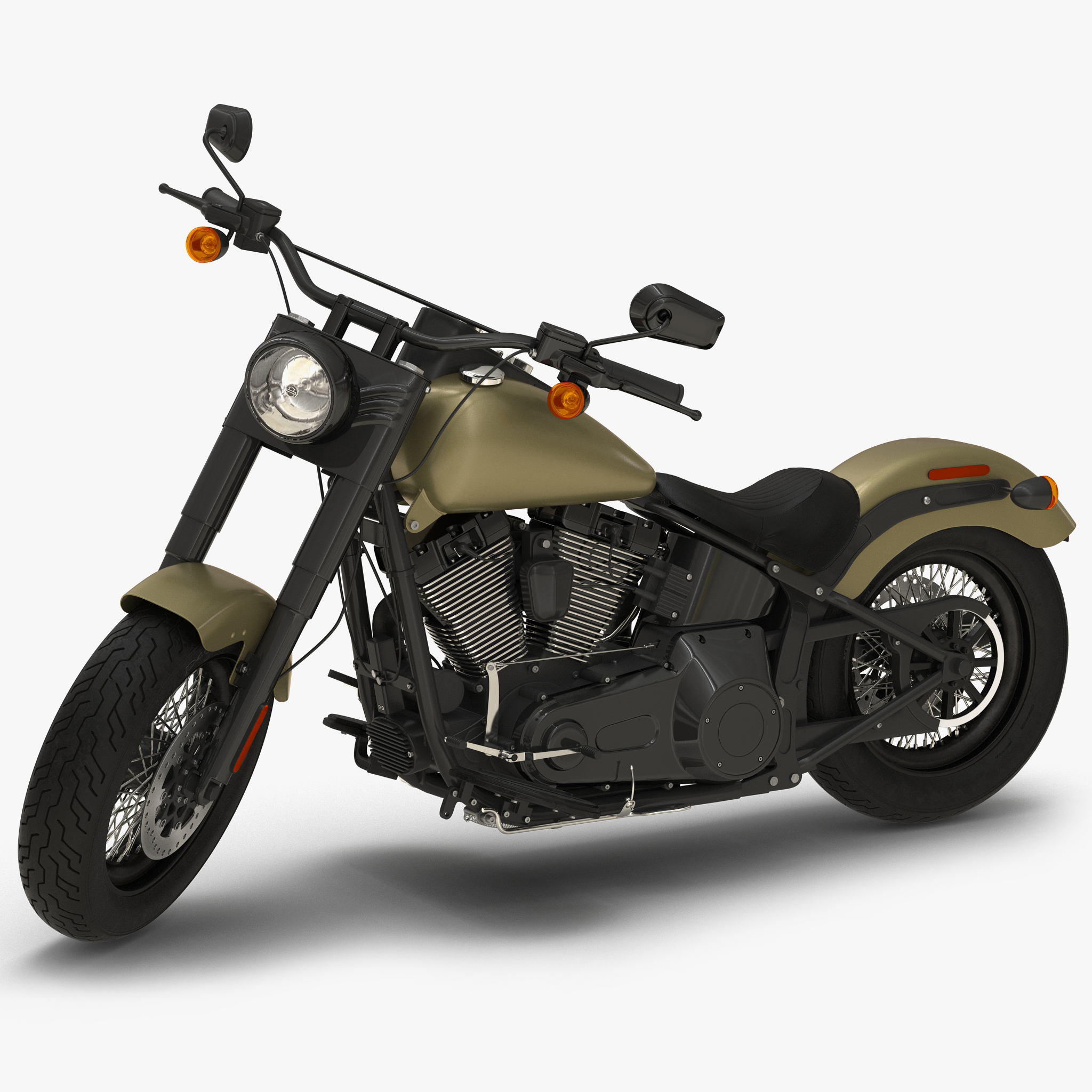 generic motorcycle rigged 3d model