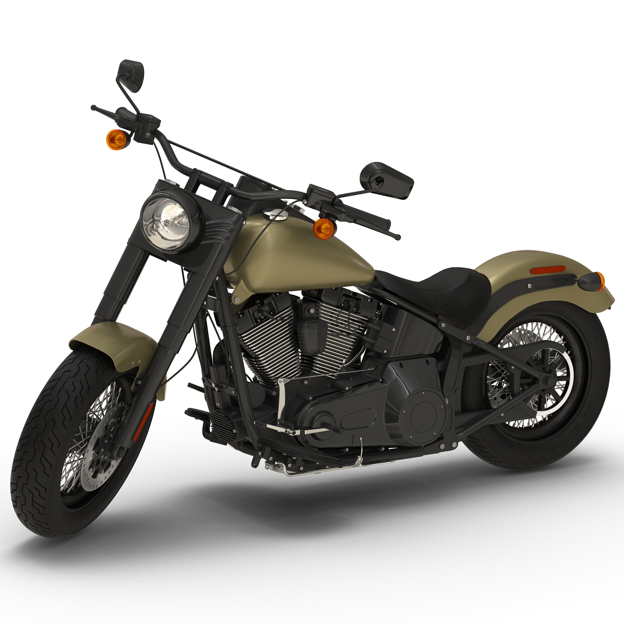 generic motorcycle rigged 3d model