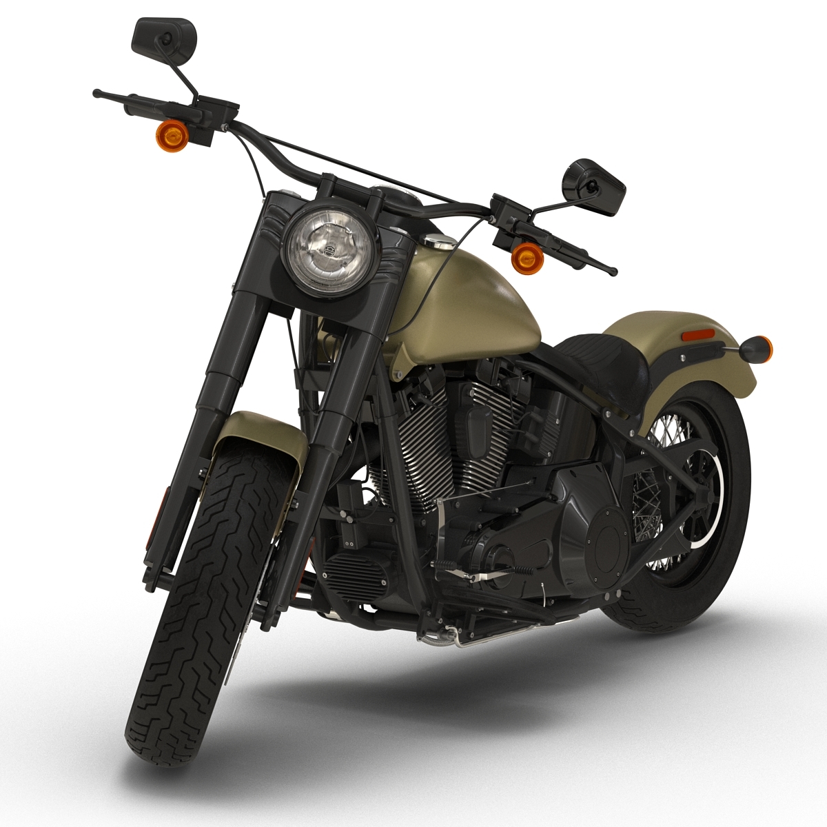 generic motorcycle rigged 3d model