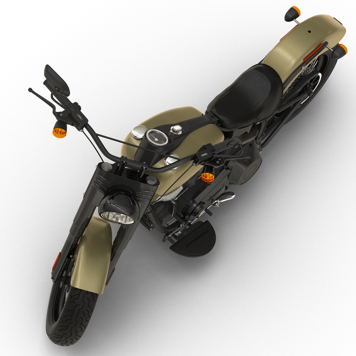 generic motorcycle rigged 3d model