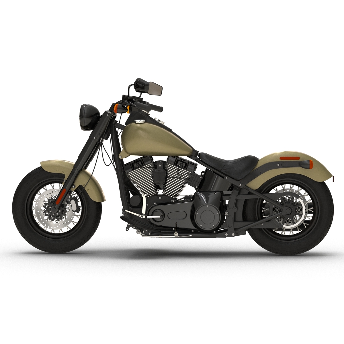 generic motorcycle rigged 3d model