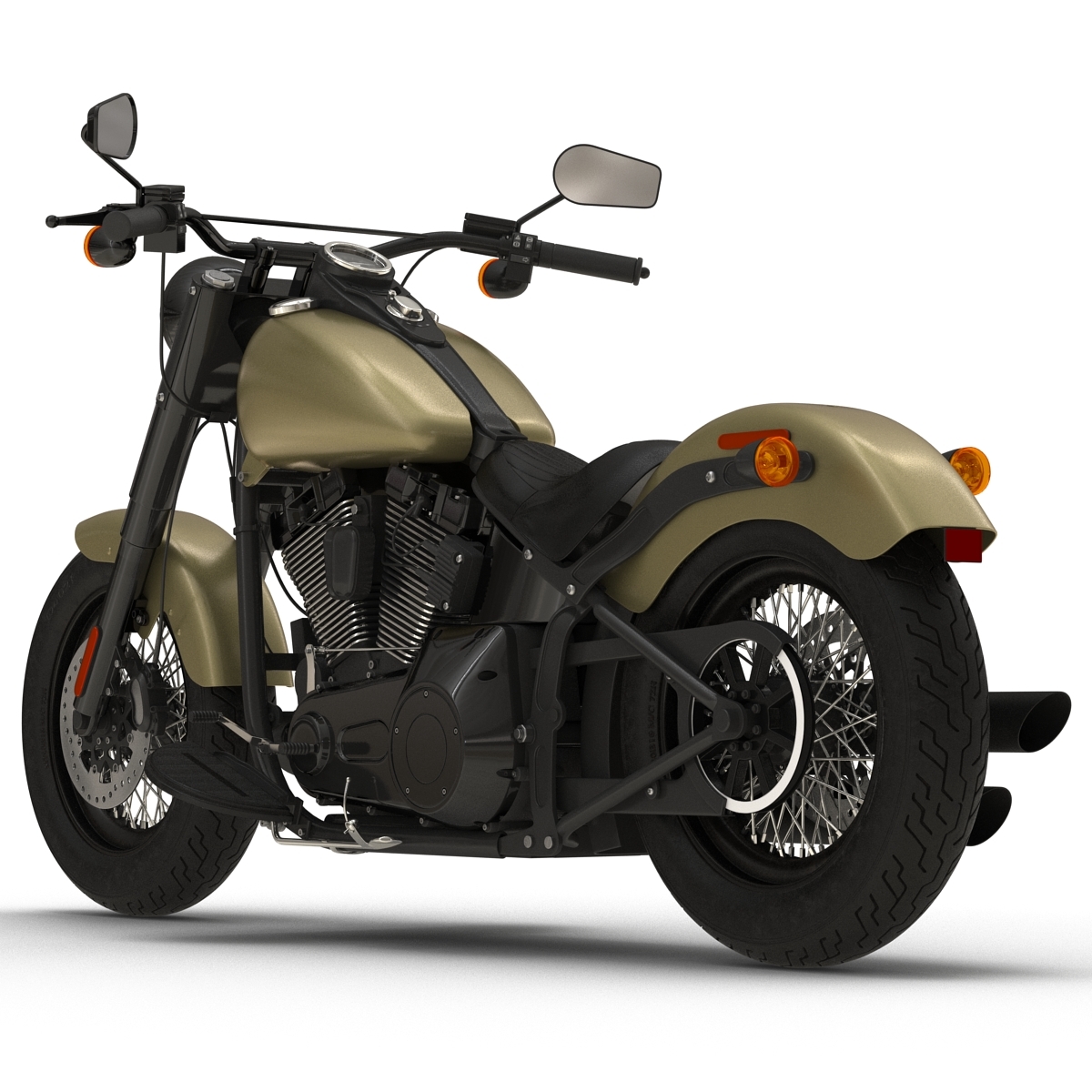 generic motorcycle rigged 3d model