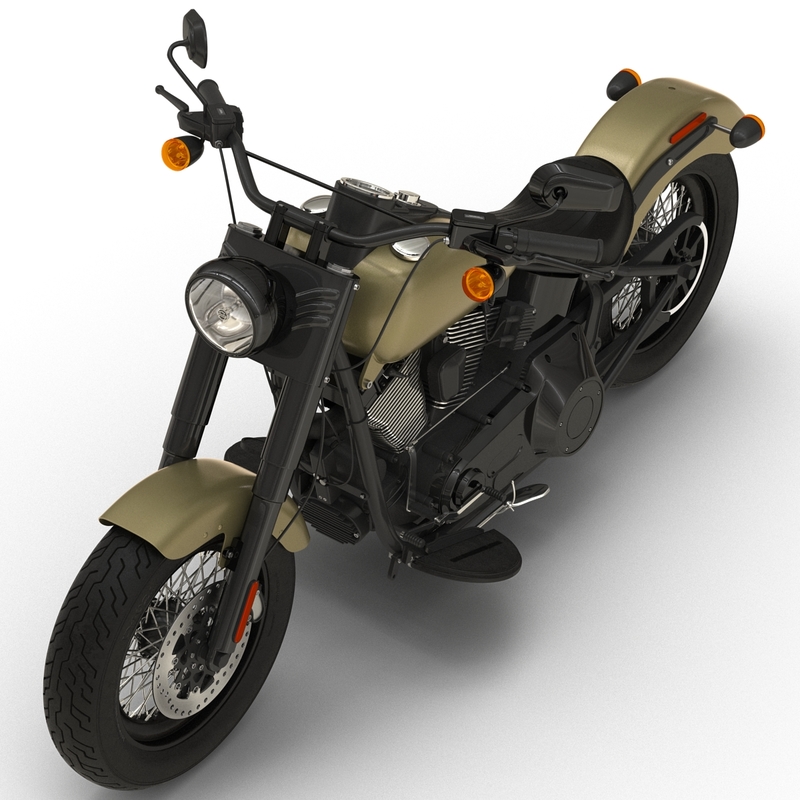 generic motorcycle rigged 3d model