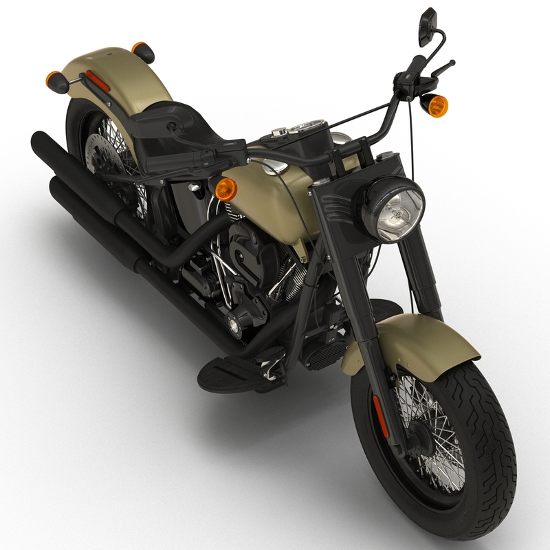 generic motorcycle rigged 3d model