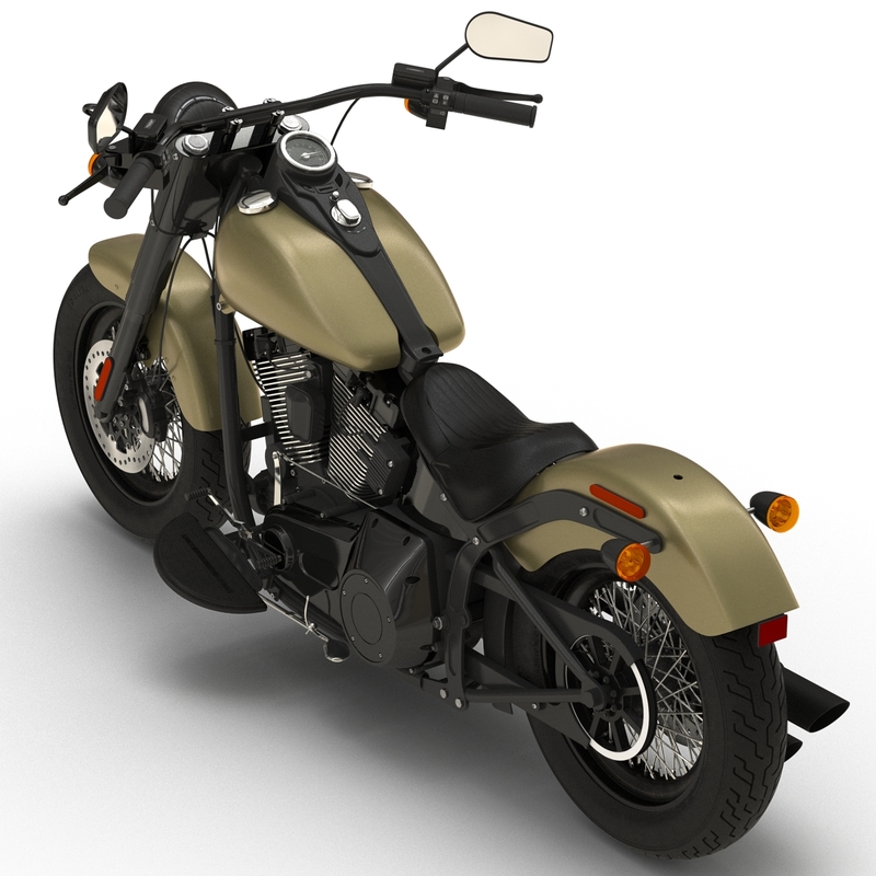 generic motorcycle rigged 3d model