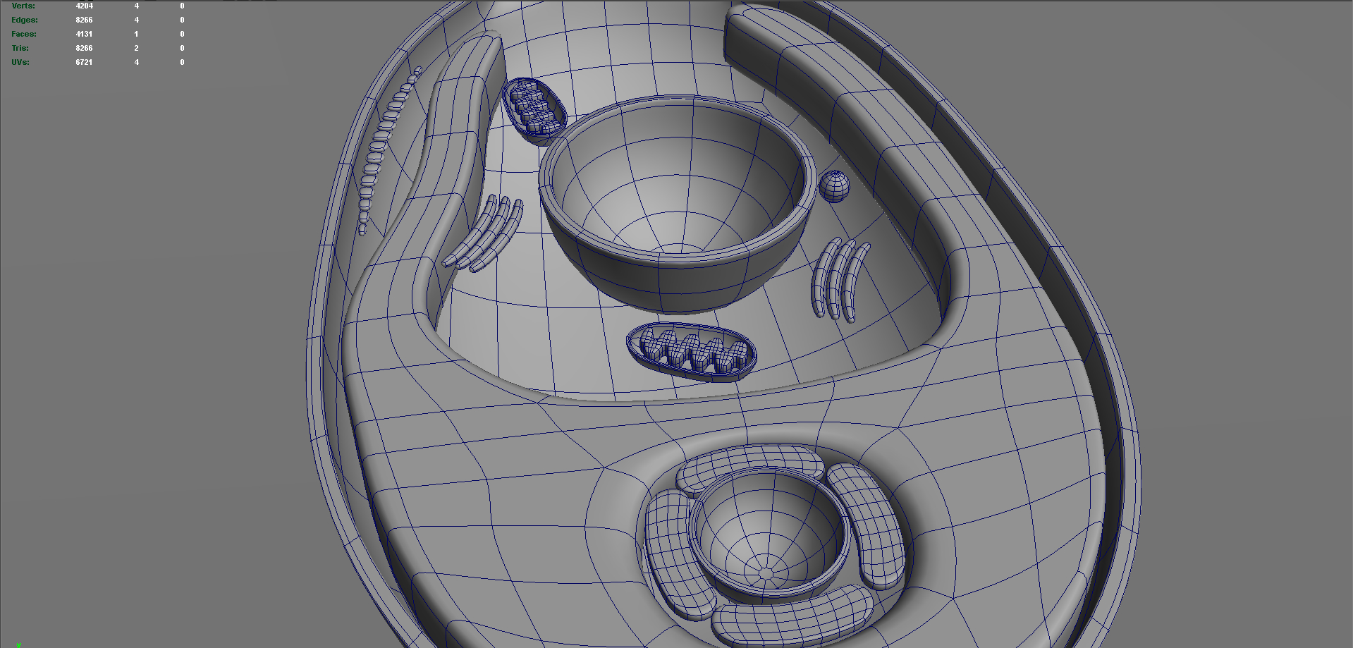 algae structure 3d model