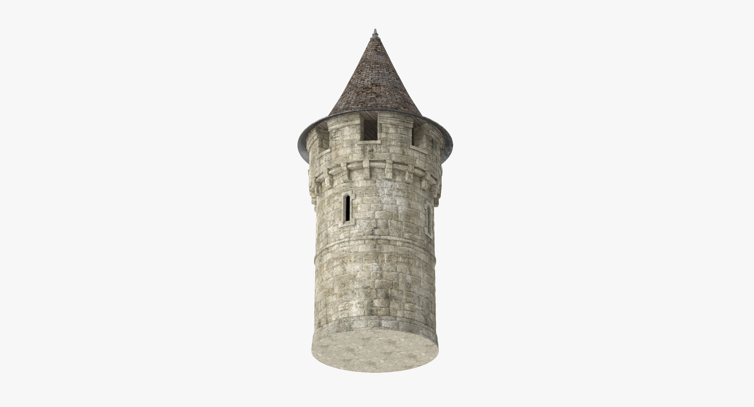 3d turret roof 03 model