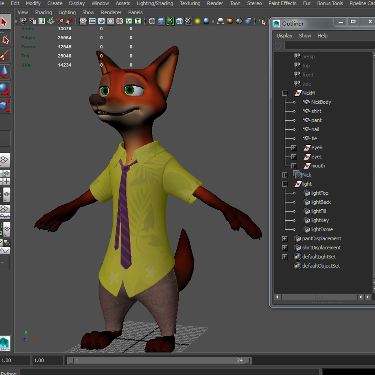 3d fur nick model