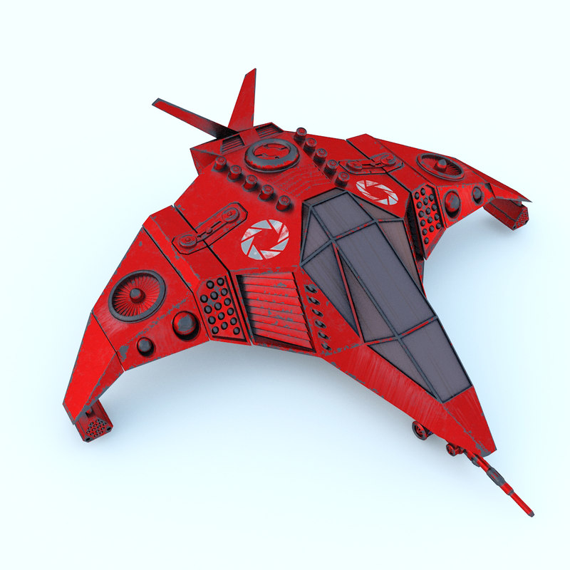 sci-fi space ship 3d max
