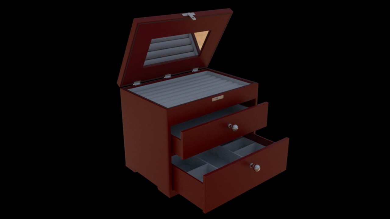 3d model rigged jewelry box