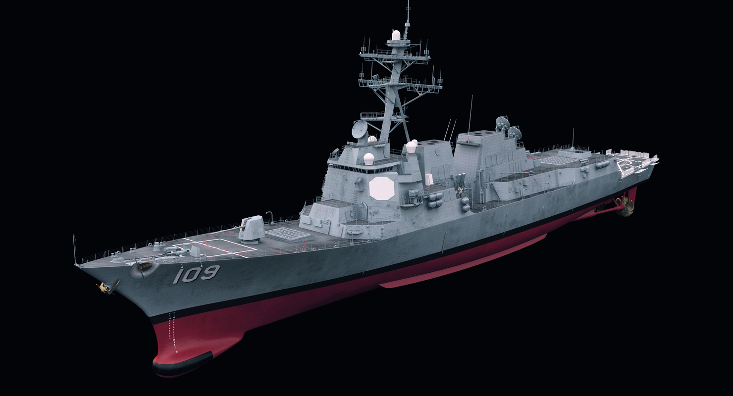 3d model uss ddg 109