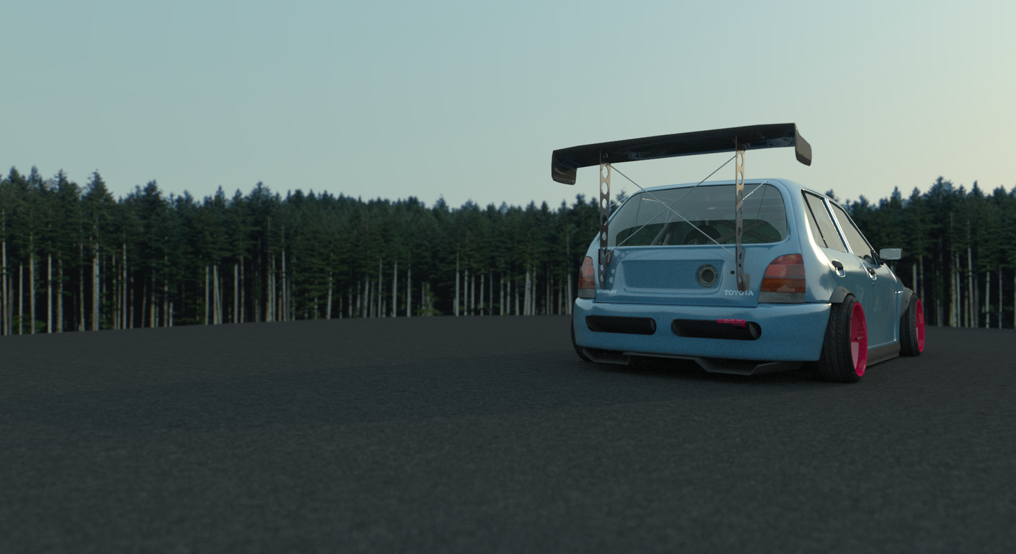 3d model of racing car toyota starlet