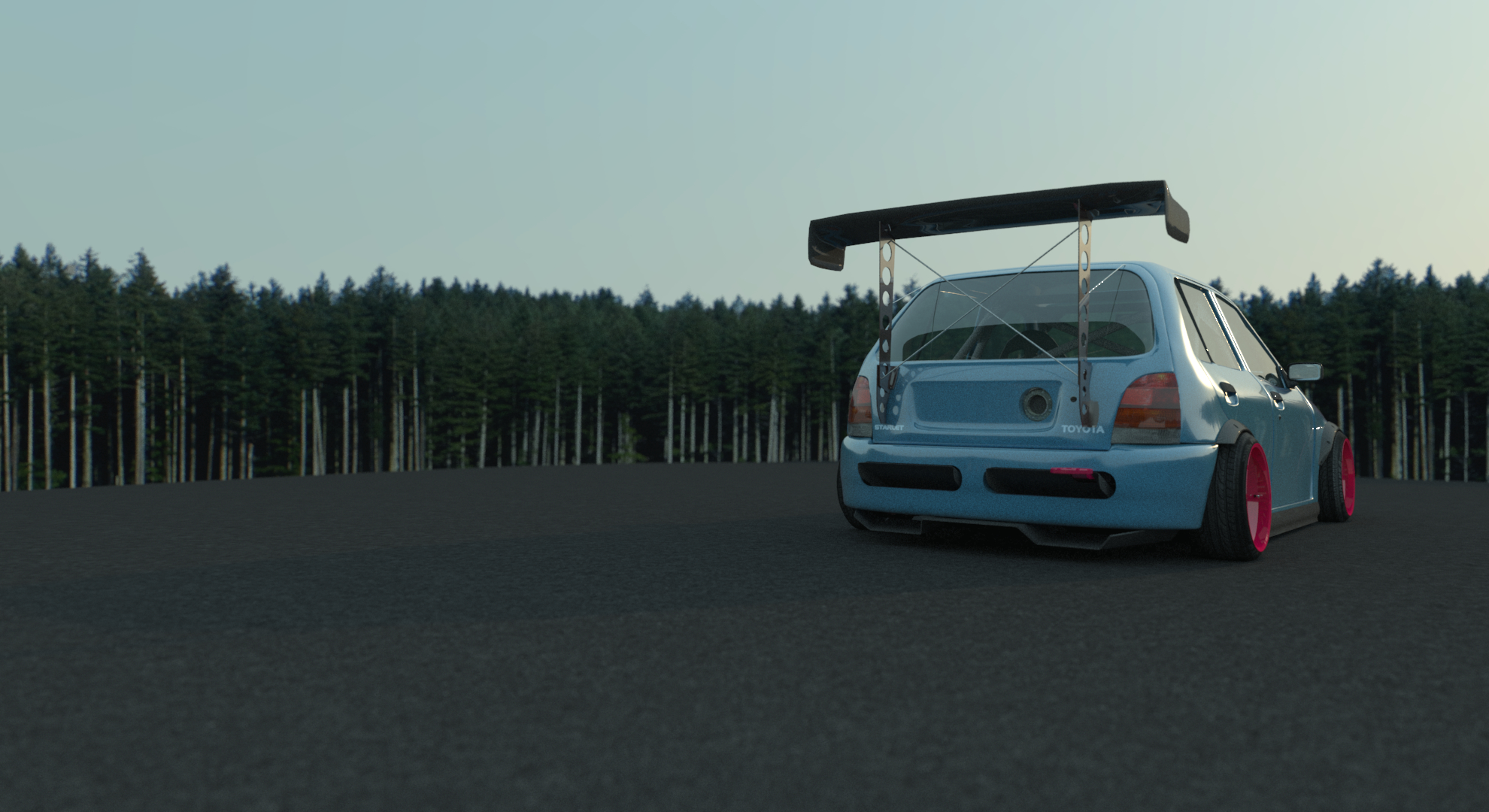 3d model of racing car toyota starlet
