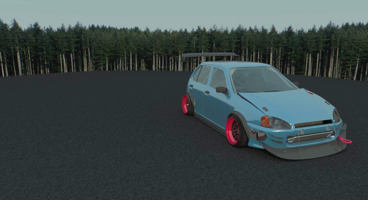 3d model of racing car toyota starlet