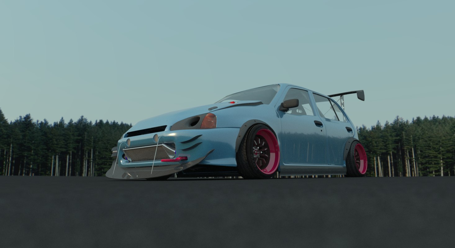 3d model of racing car toyota starlet