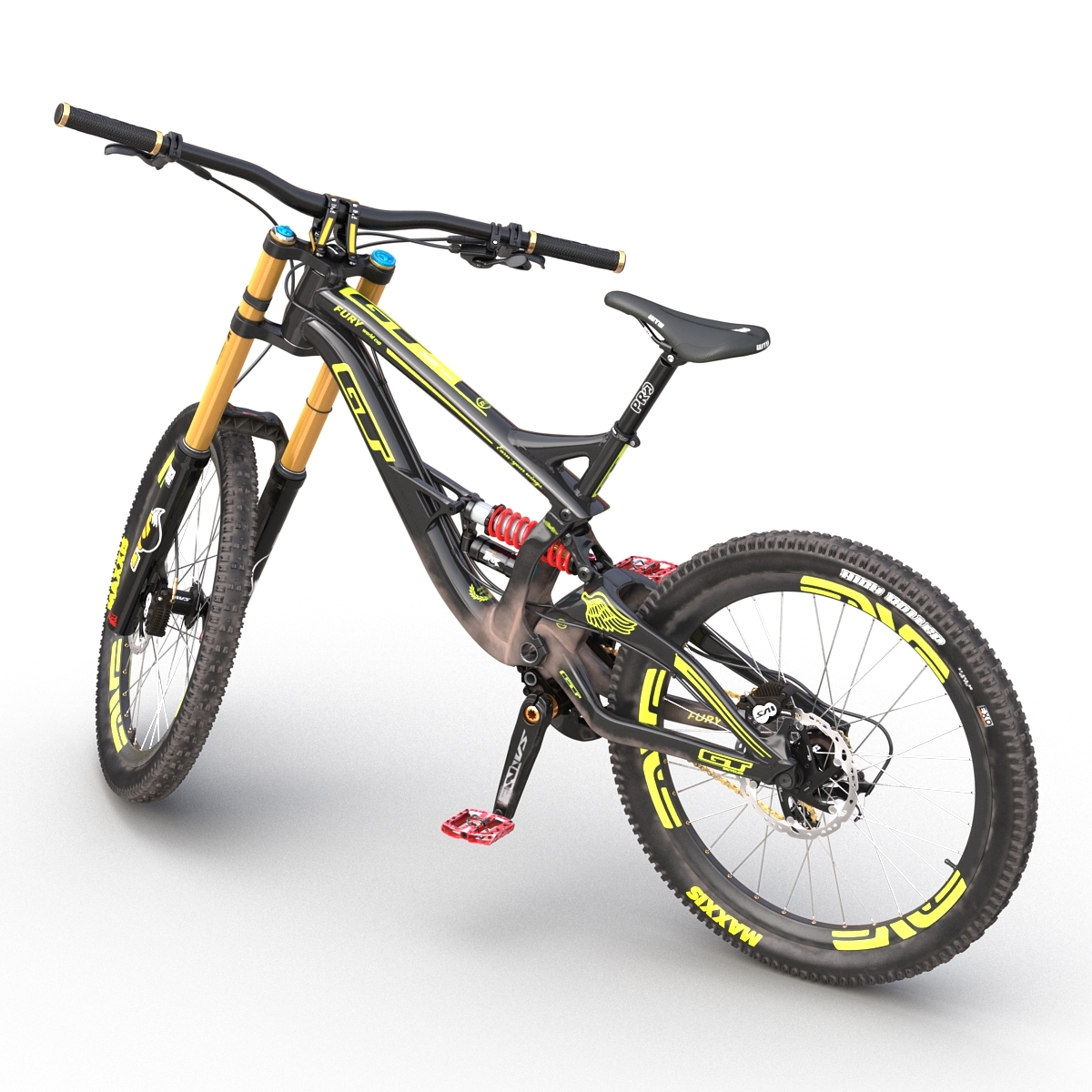 3d mountain bike gt fury model