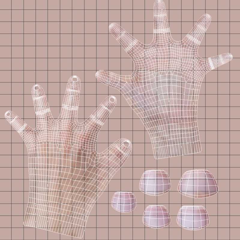 dxf human hand