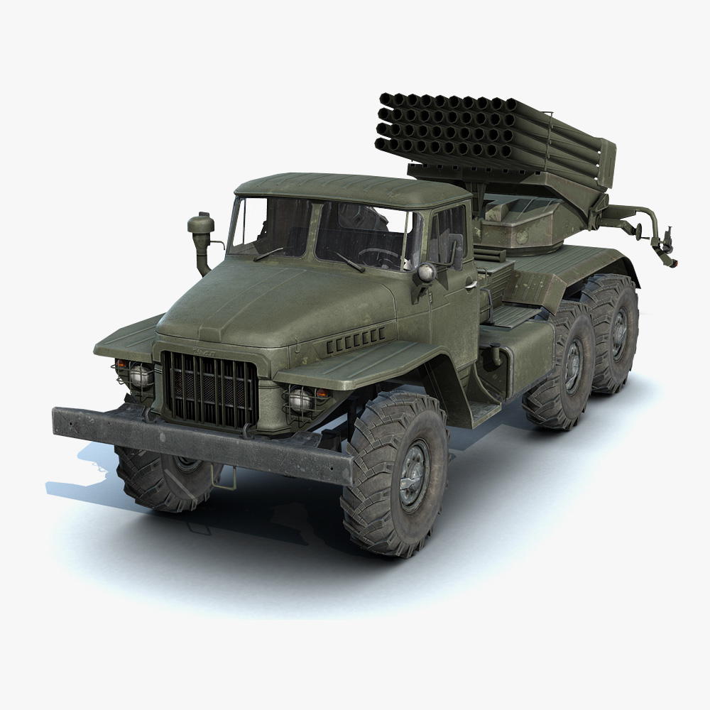 3d model low-poly bm-21 grad