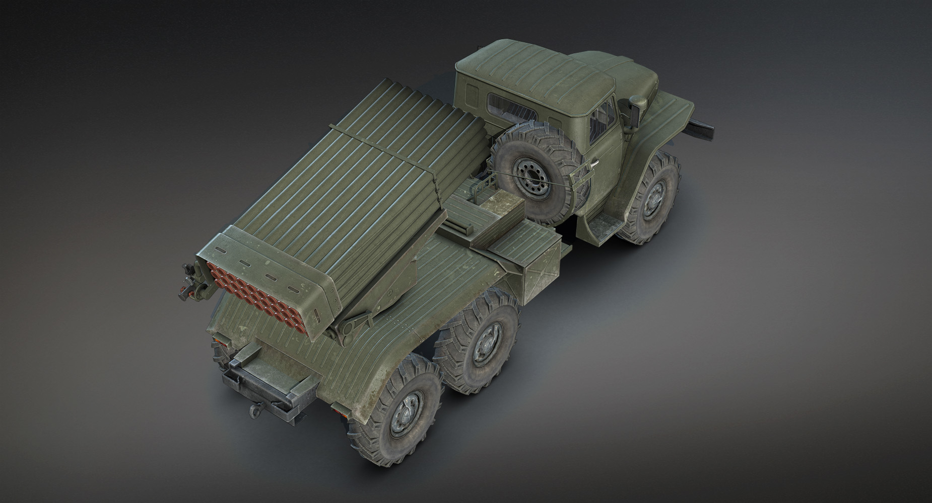 3d model low-poly bm-21 grad