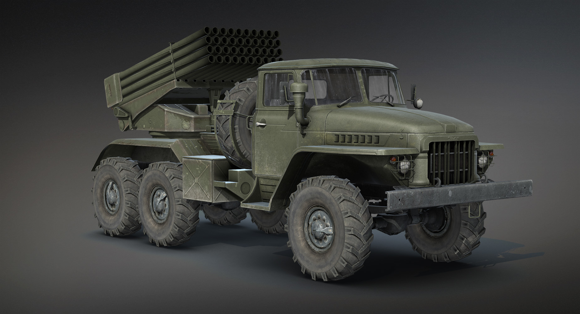 3d model low-poly bm-21 grad