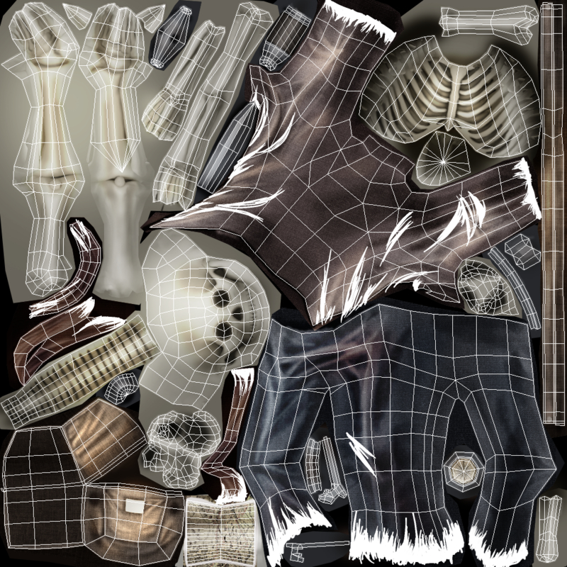 cartoon dead adventurer 3d max