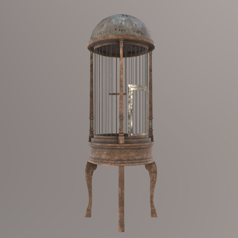 old birdcage 3d model