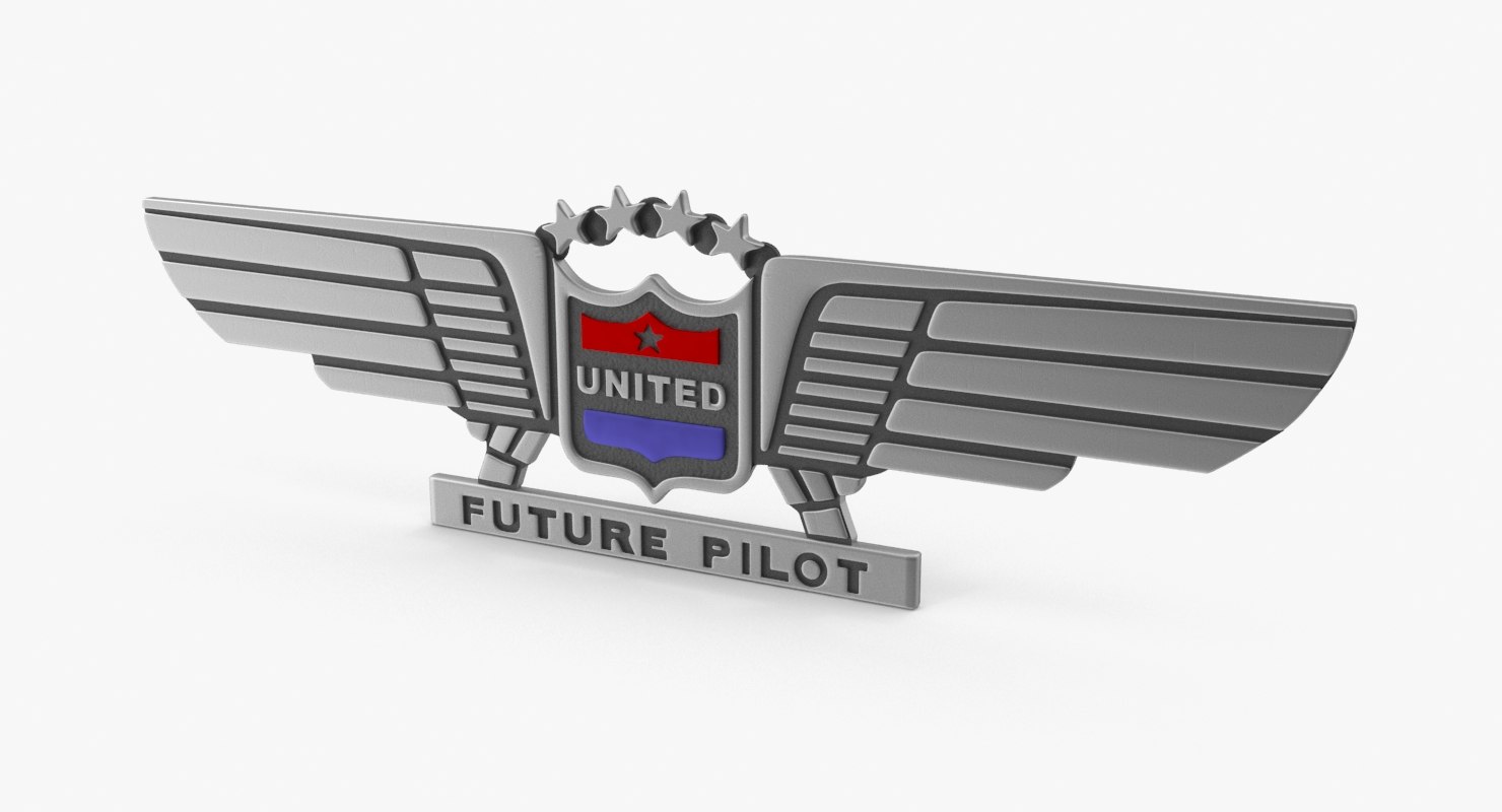 united future pilot badge 3d ma