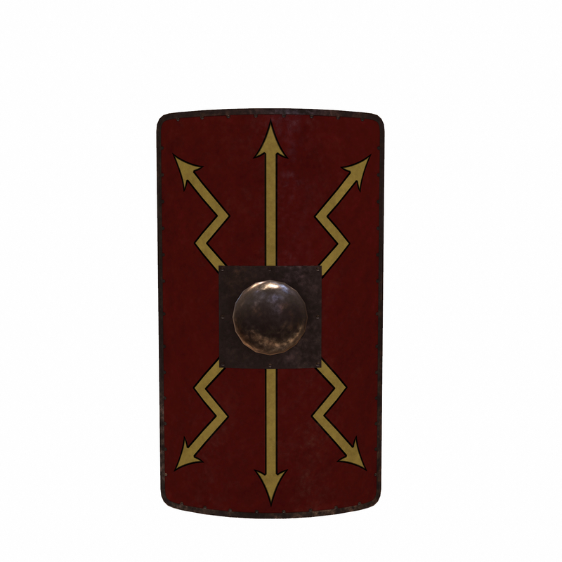 3d model gladiator shield roman