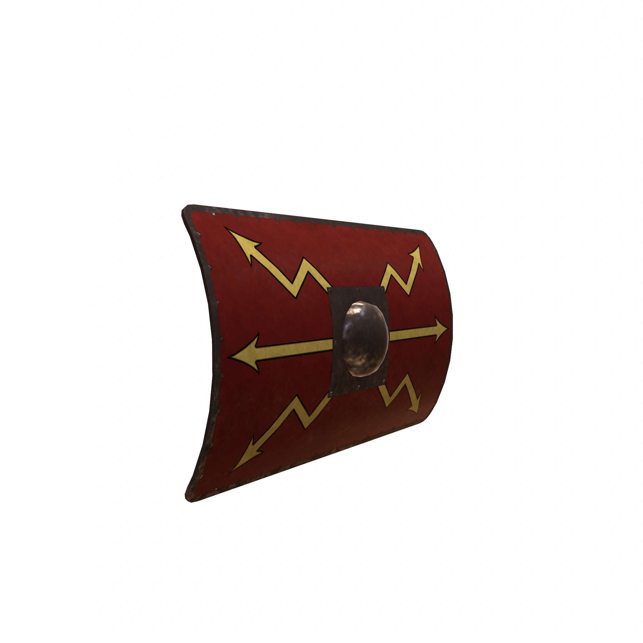 3d model gladiator shield roman