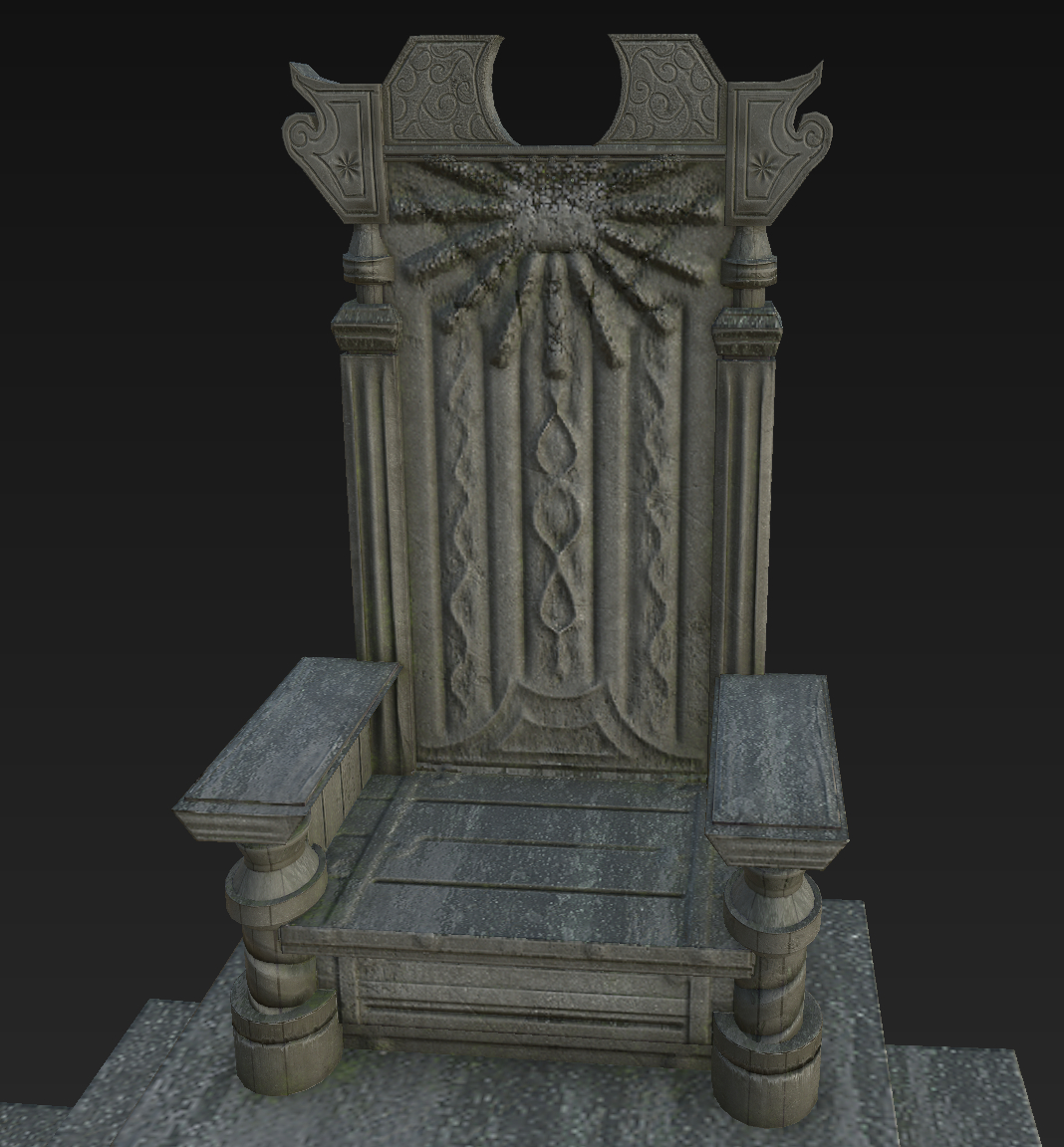 3d model throne medieval castle